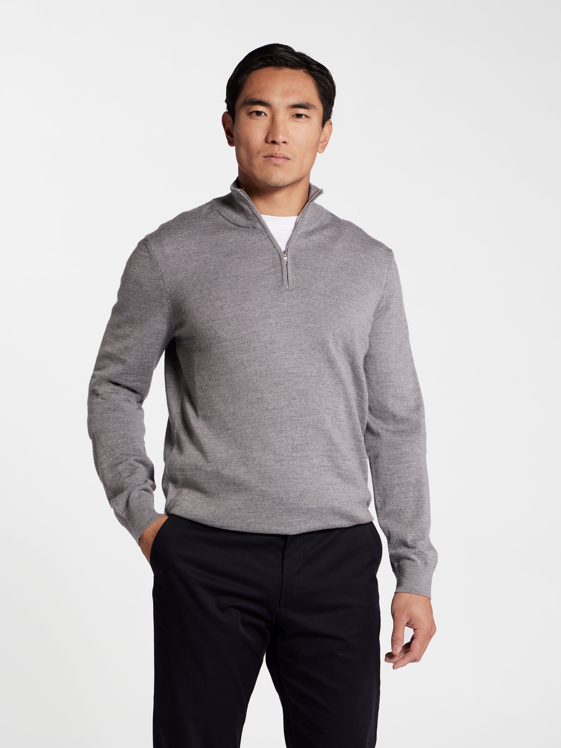 The Merino Wool Quarter-Zip – T.M.Lewin