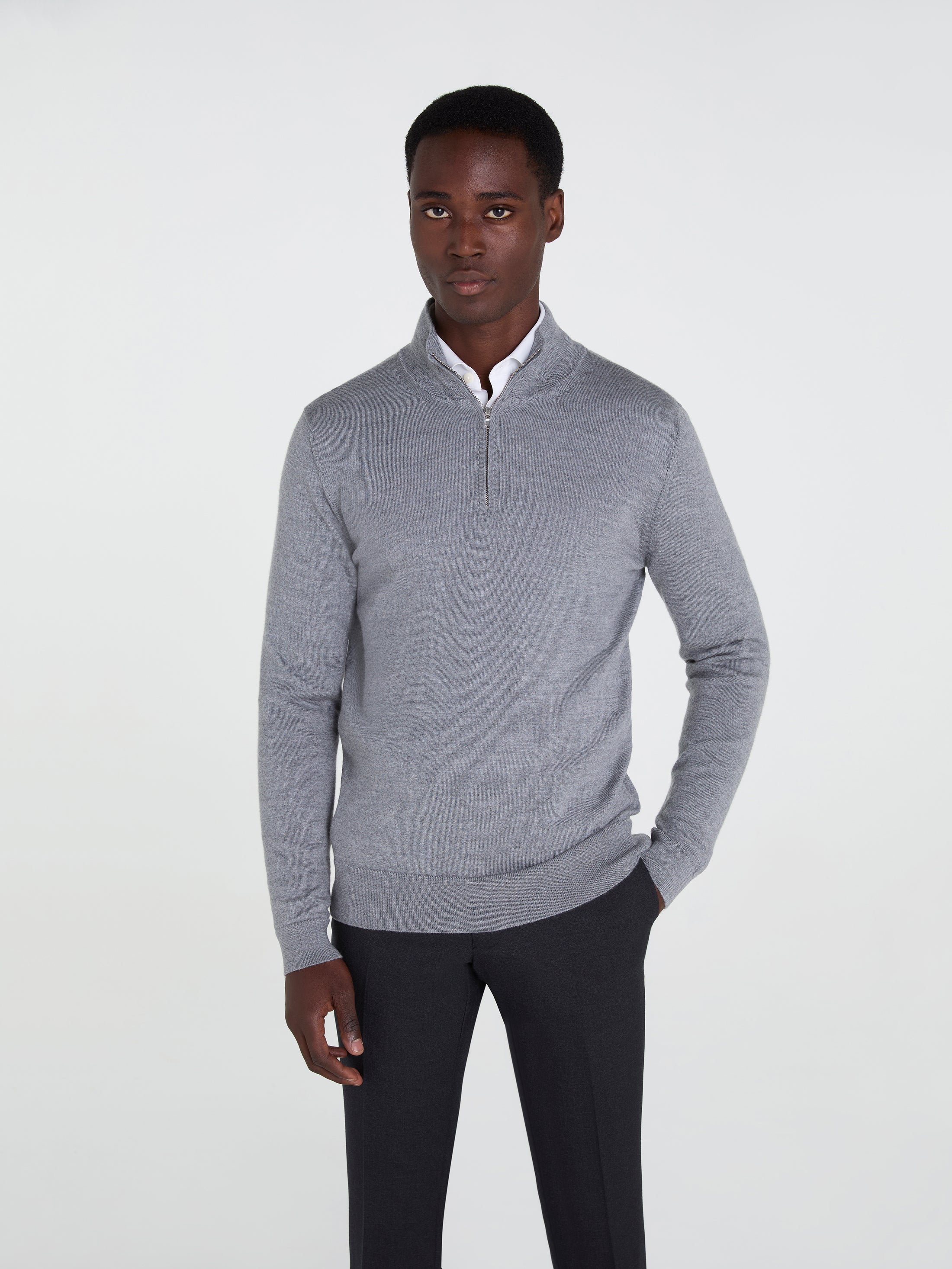The Merino Wool Quarter-Zip – T.M.Lewin