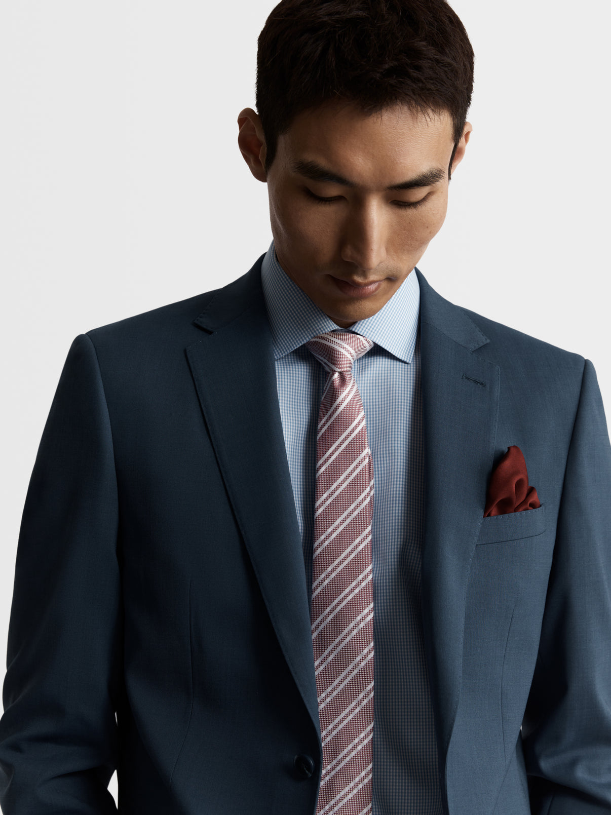 Adam Wool Blend Slim Denim Suit Jacket – T.M.Lewin