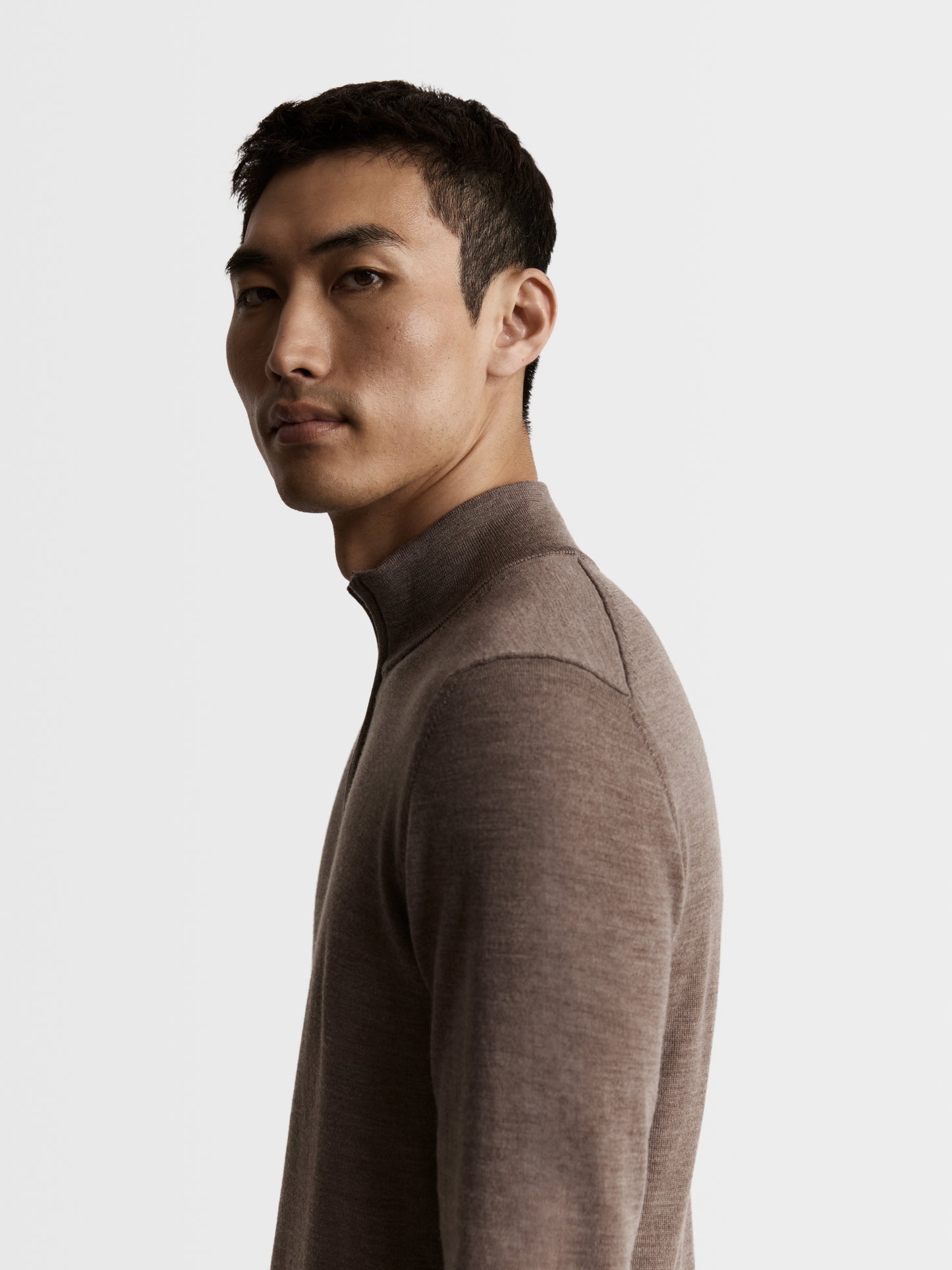 Merino Half-Zip Jumper - Neutral