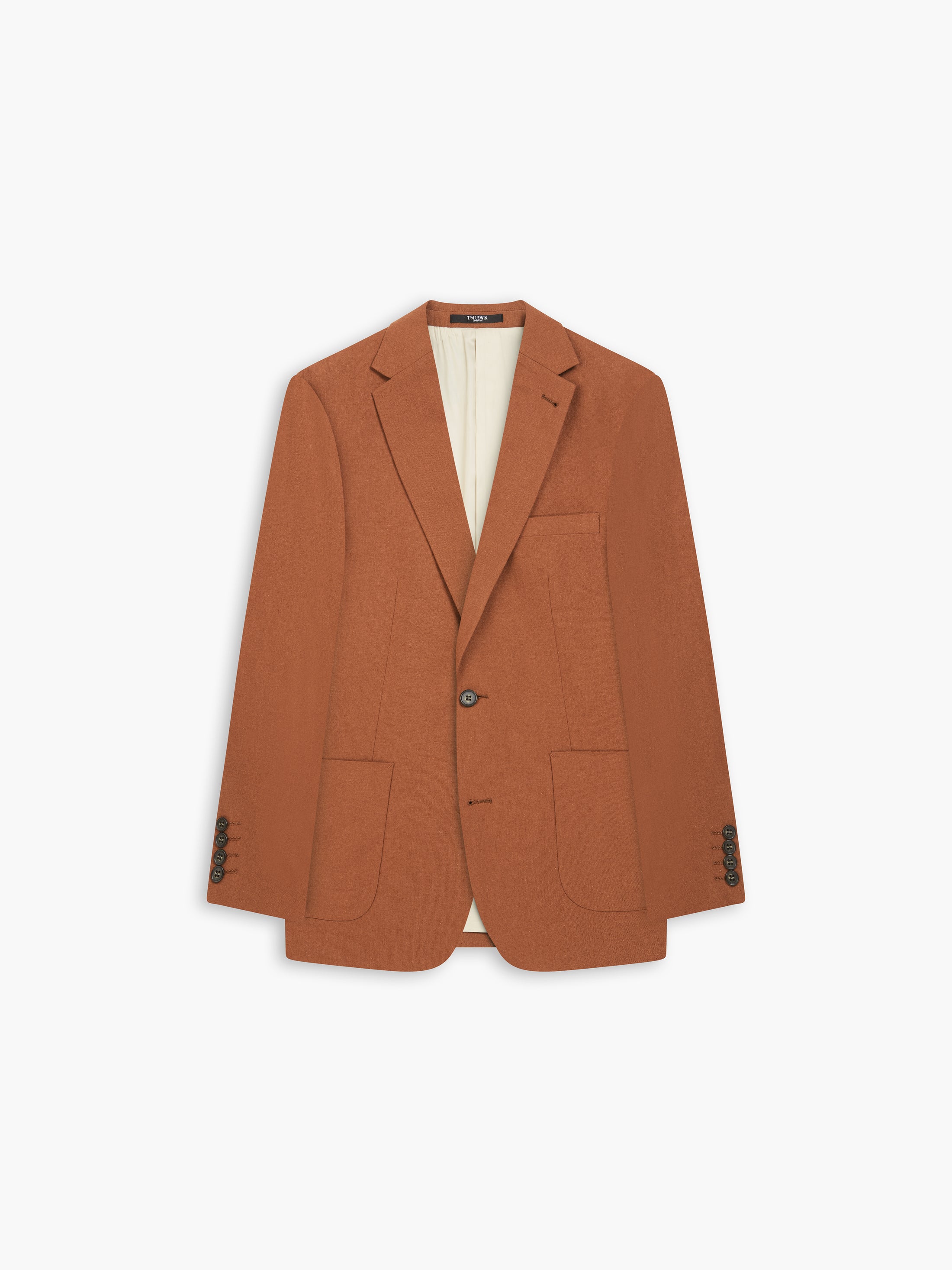 Piccadilly Linen Slim Rust Suit Jacket – T.M.Lewin