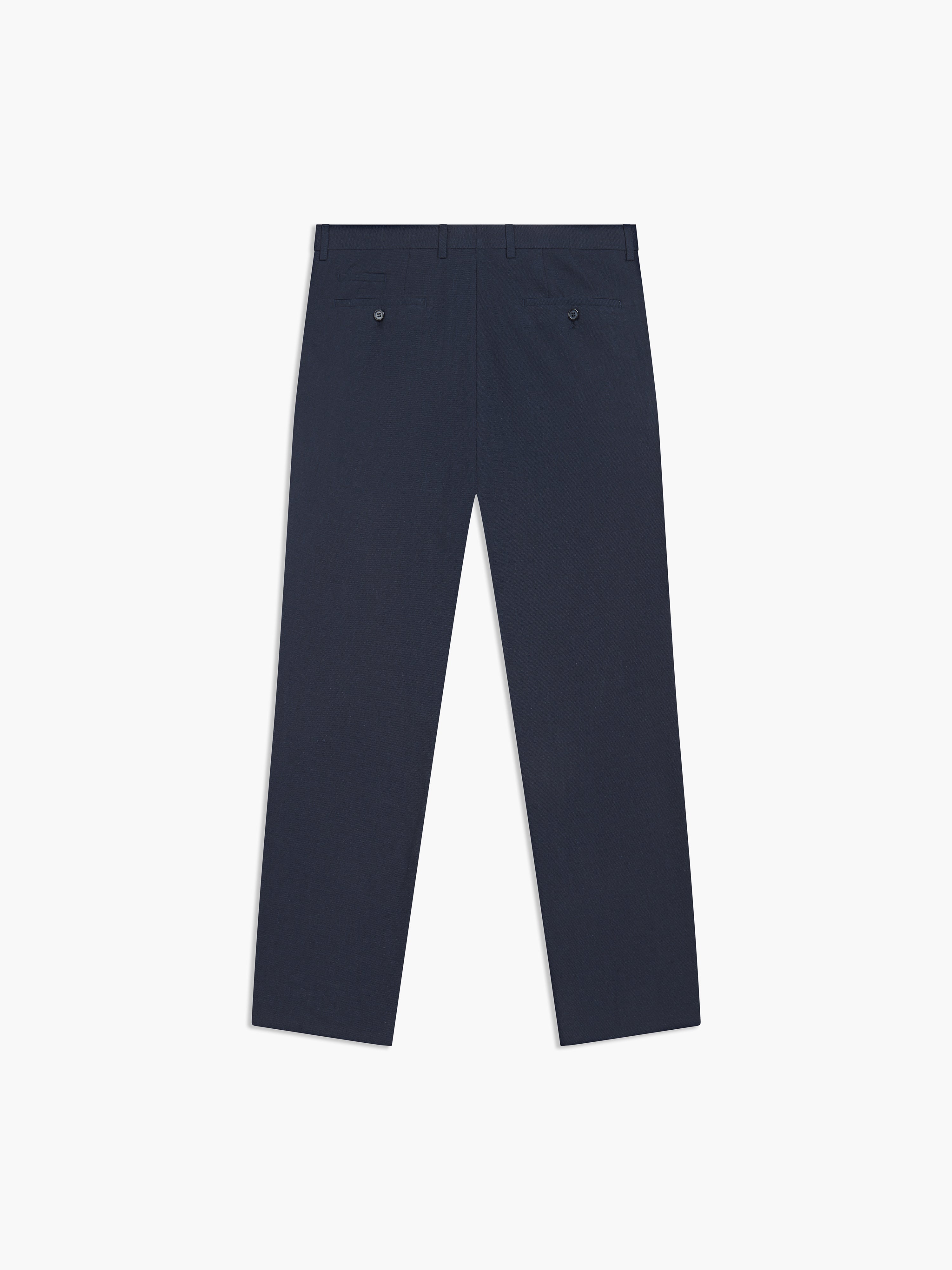 Archer Linen Blend Slim Navy Suit Trouser 30 in Short