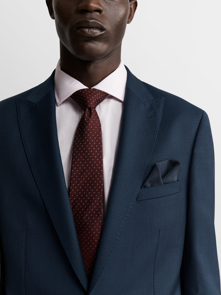 Double Dash Spot Tie Burgundy Blue – T.M.Lewin