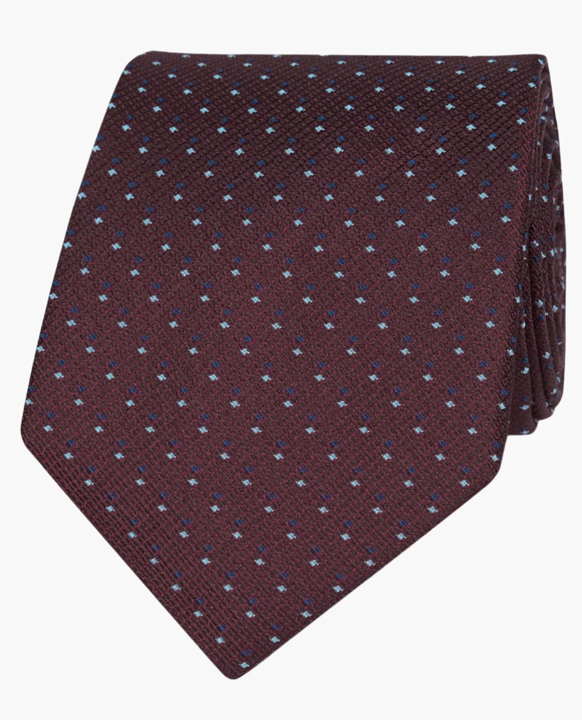 Double Dash Spot Tie Burgundy Blue – T.M.Lewin